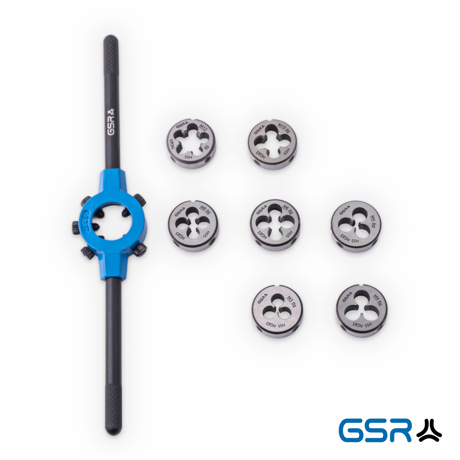 Artikeldetails GSR 8-piece die set M3 - M12 (25x9mm) HSSG with die ...
